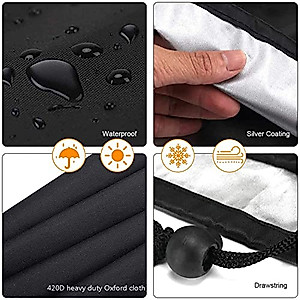 27x27x47 in Garden Furniture Cover, Cube Table Cover, 420D Heavy Duty Oxford Fabric, Patio Set Cover Rattan Furniture Cover, for Cube Set,Patio,Outdoor (Beige 68x68x120cm)