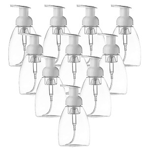 Grand Parfums, Foaming Soap Dispenser Pump-Bottle for Dr. Bronner's Castile Liquid Soap, 250ml (8.5 oz) (Pack of 10)