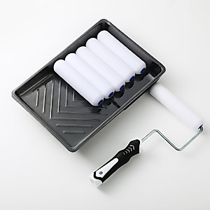 Bates- Paint Roller Kit, 9 pcs, 6-Inch Foam Paint Roller Tray, Paint Roller Set, Paint Kit for House Painting, Paint Rollers, High Density Foam Roller Paint, Small Paint Roller Kit, 6 Inch Foam Roller