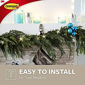 Command FC12BNES Adhesive Mount Metal Hook, Medium, Brushed Nickel Finish, 1 Hook & 2 Strips/Pack