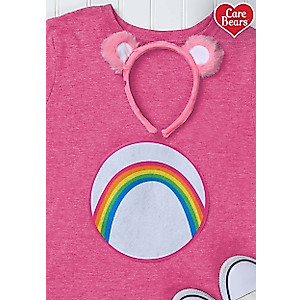 Fun Costumes Cheer Bear Care Bears Ears & Patch Accessory Kit - Faux Fur Ears with Iron-On Patch, Officially Licensed
