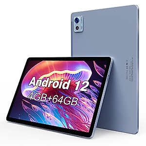 Wielio Android 12 Tablet 10.1 Inch Gaming Tablets-MTK 8183 2.0Ghz Octa-Core Processor-4GB RAM+64GB ROM+1TB Expand-Dual Camera 5MP-WiFi&Bluetooth 5.0,Blue
