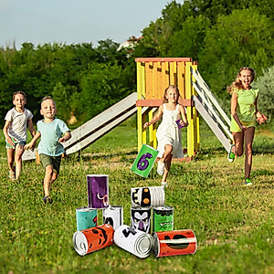 Erweicet 13 PCS Halloween Carnival Can Bean Bag Toss Games for Kids Adults Trick or Treat Decoration Family Games Party Favors Supplies Homeschooling Backyard Game