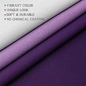 MIUCO Blackout Curtains & Drapes for Bedroom Living Room 84 Inches Long Purple and White Room Darkening Ombre Curtains Rod Pocket & Back Tab Curtains Thermal Insulated Light Blocking 2 Panels Set