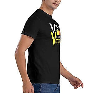 Vietnam Veteran T-Shirt Men Shirt Short Sleeve Novelty Tee Black
