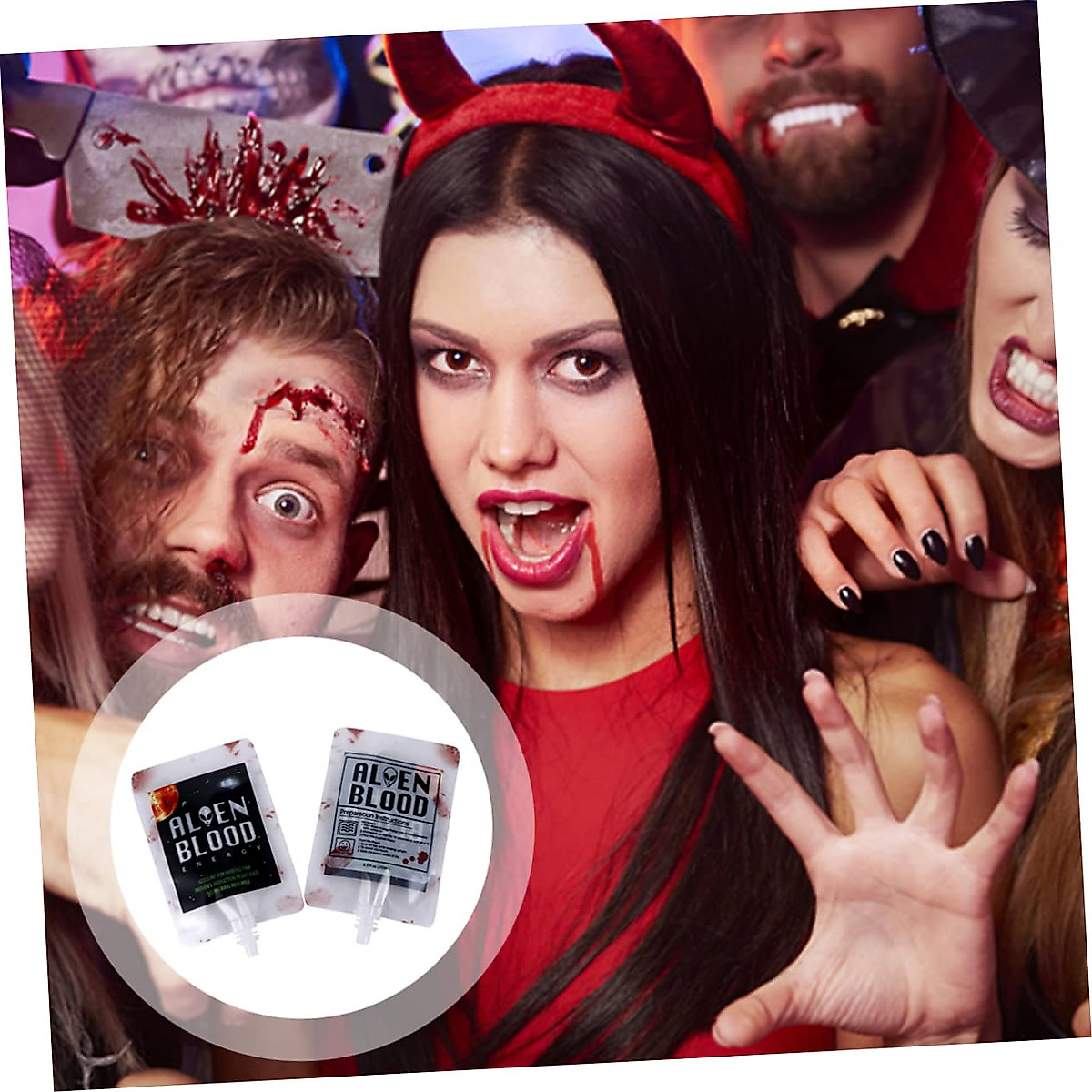 Toyvian Alien Halloween Bag 40 Pcs Beverage Storage Bag Blood Storage Container Leakproof Seal