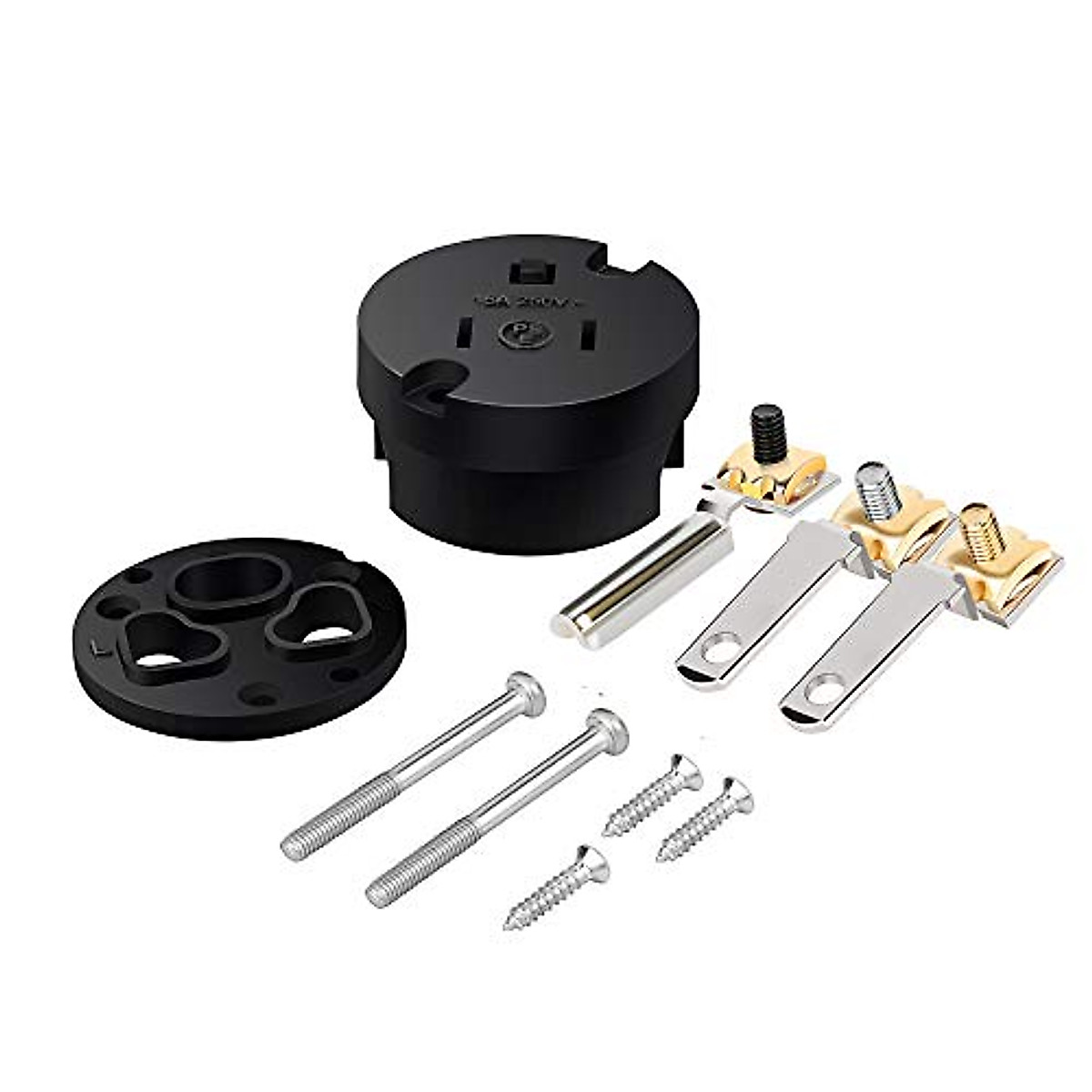 Monosaudio AC Power Plug Connector Rhodium Plated Pure Copper 10A/250V 15A/125V Audio Grade Power Connector,IEC320 C13 Adapter HiFi DIY