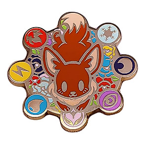 Pocket Monster Evee Flareon Jolteon Espeon Umbreon Gold Hard Enamel Pin