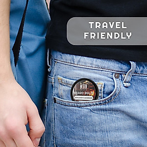 The Man Brand Beard Grooming Product - Natural Beeswax Based Conditioning Balm for Styling and Care - Scented in Gentlemen's Bourbon (1 oz / 30 ml)