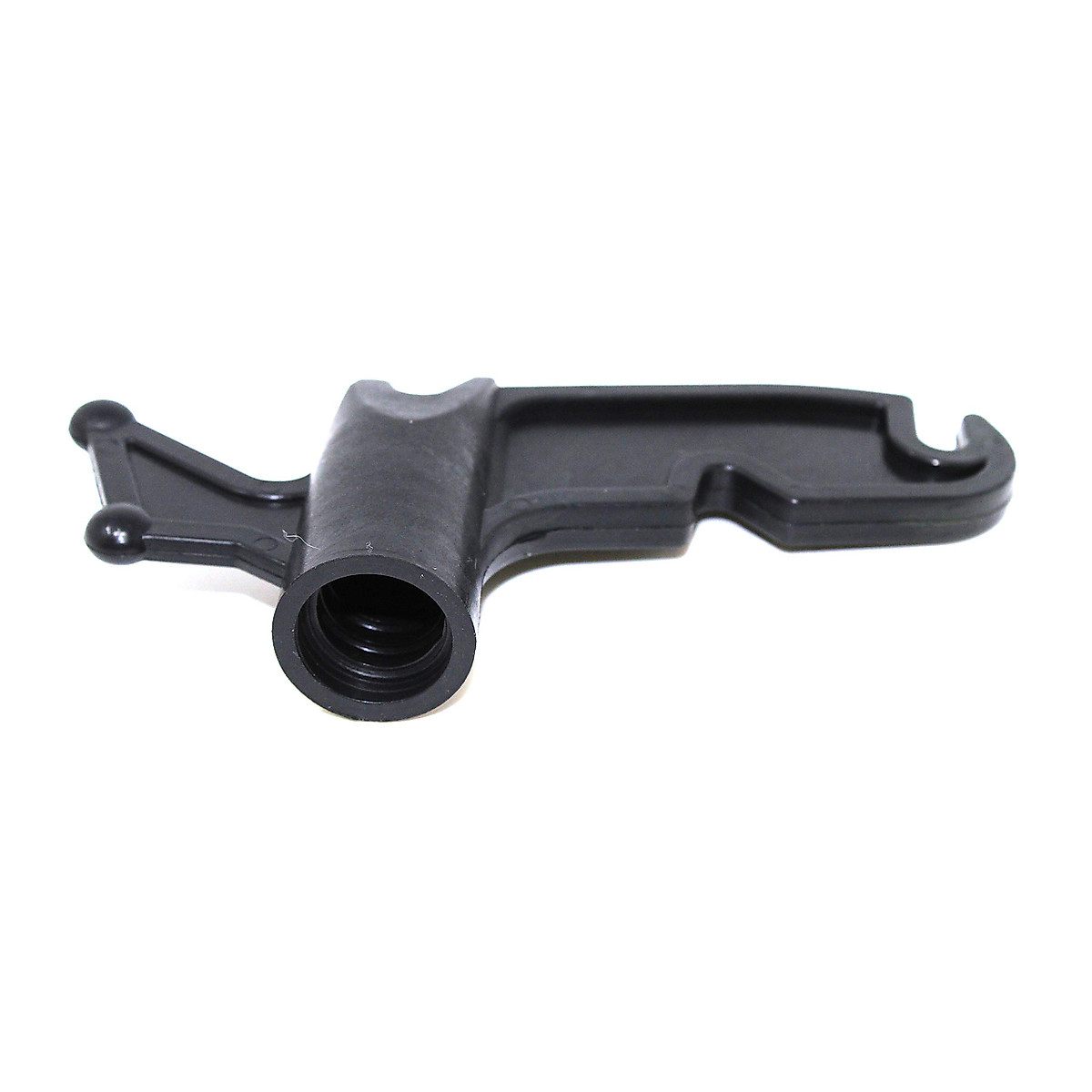 JSP Manufacturing Multi-Purpose Plastic Utility Hook Screw On Pole Attachment (Pole NOT Included) - Hang Christmas Lights, Bird feeders, Sting Lights, Ropes, Boat Lines (2, Black)