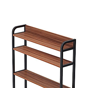 sogesfurniture Computer Desk 54 inches with 4 Tier Storage Shelves, Modern Large Office Desk Computer Table Studying Writing Desk Workstation with Bookshelf and Tower Shelf for Home Office