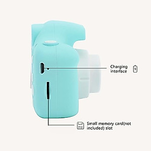 Kids Camera 2.4 Inch IPS Screen 40MP Kids Camera Clear Image with Microphone for Selfie (Green)