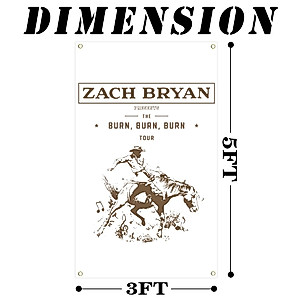 Zach Music Album Cover Banner 100% Polyester Fabric With Vivid Color Double-Stitched Edges For Outdoor Indoor Decorations