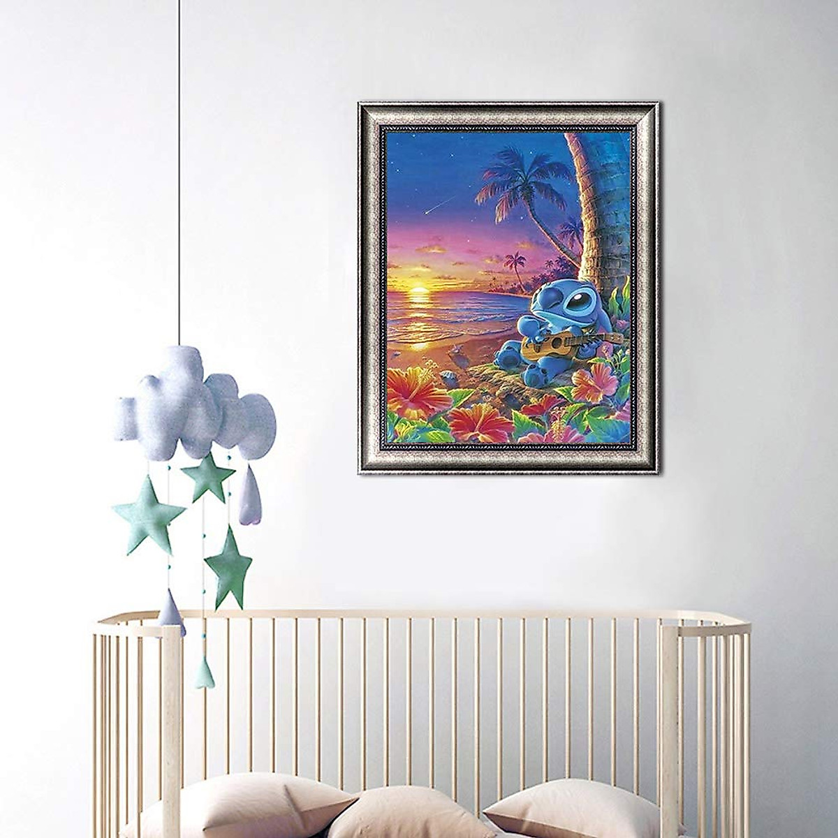 DIY 5D Diamond Painting by Numbers Kits for Adults,16"X12" Stitch Playing Guitar DIY Paintings Crystal Rhinestone Diamond Embroidery Full Drill Cross Stitch Kit Pictures Arts Craft for Home Décor