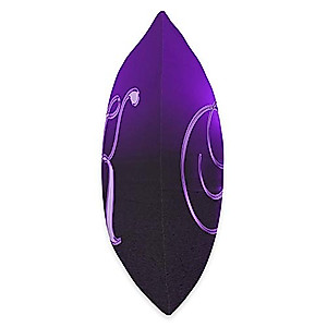 401Merch Monograms K Purple Heart Beach Ocean Lake Sun Moon Initial Letter Name Throw Pillow, 16x16, Multicolor