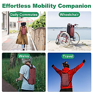 APDTEK Portable Oxygen Tank Backpack for Size M2, B/M6, C/M9, ML6, A/M4, M7, Comfortable Medical Oxygen Cylinder Backpack Bag with Durable Straps for Travel - Not Suitable for Size D (Red)