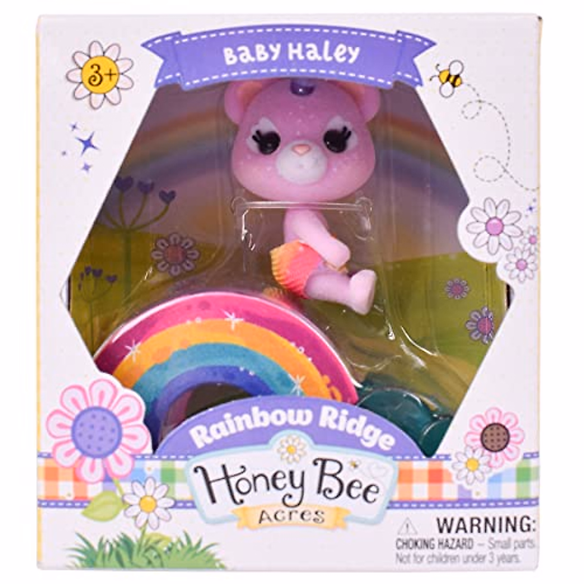 Sunny Days Entertainment Honey Bee Acres Rainbow Ridge Fantasy Collectible Toy Figure Series, Surprise Set Includes Flocked Poseable Figure with Accessory, Assorted Style, Great Gift for Girls 3+