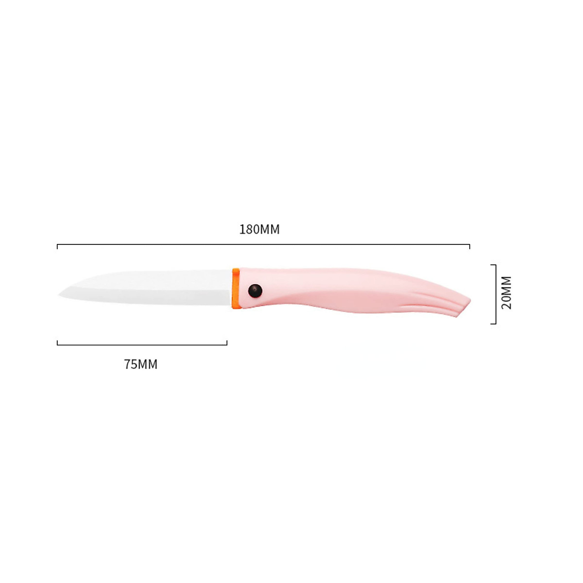 NIOIPXA Paring Ceramic Knife Kitchen Knife with Sharp Blade (Pink)