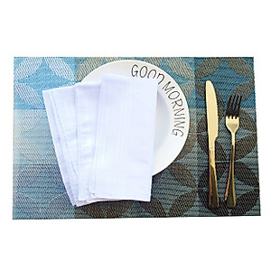 LACS Men's Solid White Cotton Handkerchiefs Pack