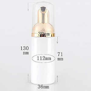 FKJLUN Soap Dispenser Pump 10PCS 30ML Plastic Foaming Bottle Soap Mousses Liquid Dispenser,Froth Shampoo Lotion Bottling Foam Bottles Hand Lotion Bottle (Color : White+Gold)