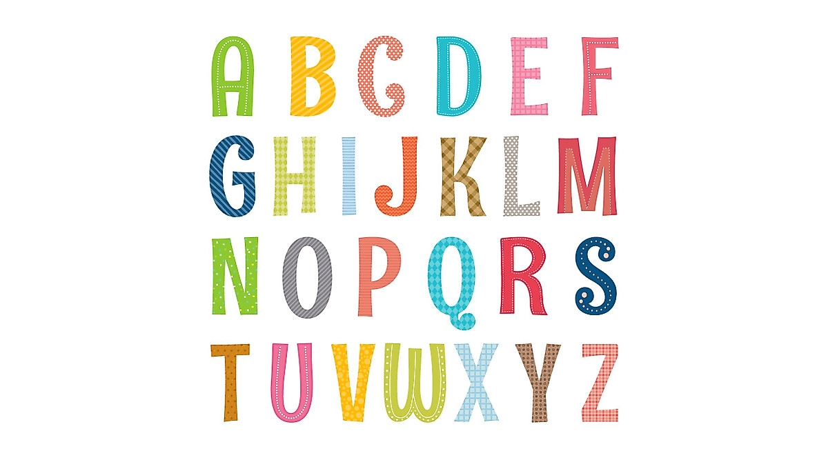 DECOWALL Uppercase Alphabet Kids Wall Stickers