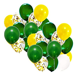 Graduation Party Decorations 2023 Yellow and Green Balloons/Green Yellow Gold Party Decorations/Yellow Green Gold Balloons of 20pcs for Green Yellow Graduation 2023/Tractor Birthday Decorations