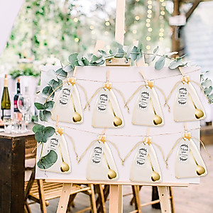 50 Sets Heart Shaped Tea Spoons Wedding Favor for Guests 5.63'' Heart Shaped Mini Spoons Creative Love Spoons with Sheer Bags Labels for Wedding Guest Souvenir Bridal Shower Tea Party Favors (Gold)