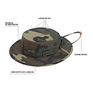 Rothco Camo Boonie Hat - Ultimate Sun Defense for Outdoor Adventures - Red Camo – 7