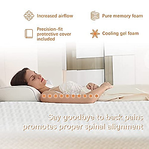 Queen Size 3 Inch Gel Memory Foam Dual Layer Enhance Cooling Mattress Topper ,Supportive & Pressure Relieving, with Breathable Bamboo Cover.