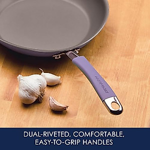 Rachael Ray Cucina Nonstick Cookware Pots and Pans Set, 12 Piece, Lavender Purple
