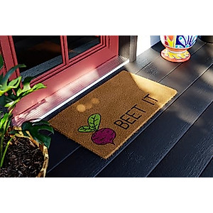 Avera Products | Beet It, Natural Coir Fiber Doormat, Anti-Slip PVC or Latex Mat Back | 29” x 17”