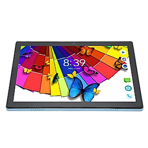 Pssopp Tablet PC, Gaming Tablet 8800mAh 3 Card Slots with Keyboard and Mouse for School (Blue)