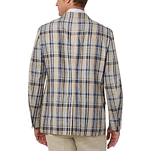 Lauren Ralph Lauren Mens Lassiter Linen Classic Fit Two-Button Blazer Tan 44S