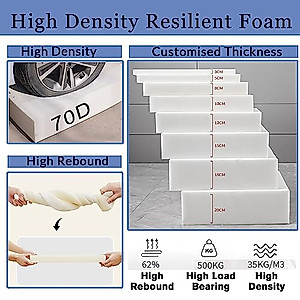 Custom Indoor Furniture Bench Cushions, Window Seat Cushions, Personalized Size Non-Slip Bench Pads, Thickened Foam Furniture Seat Cushion, Sofa ,Bay Window Indoor Furniture Breathable Linen Cushions