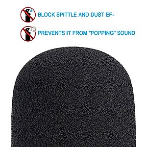 PodMic Pop Filter Foam Cover - Mic Windscreen Wind Cover Customized for Rode PodMic USB Versatile Dynamic Broadcast Microphone to Blocks Out Plosives