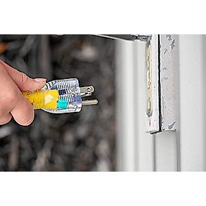 Coleman Cable 02687 10/3 Vinyl Outdoor Extension Cord with Lighted End 25-Foot