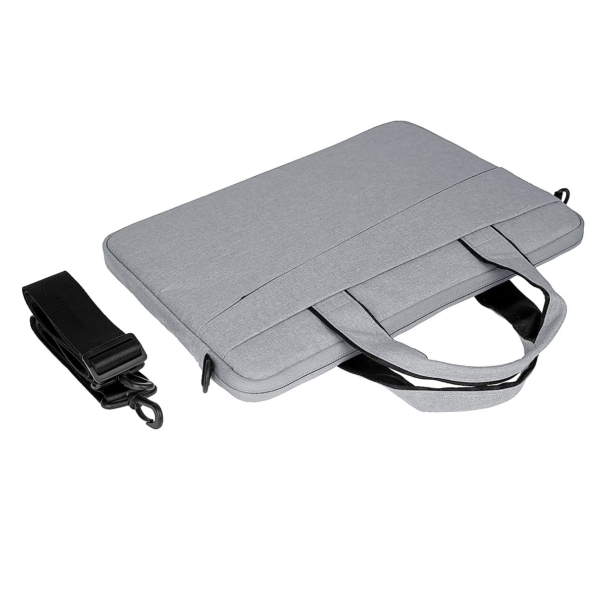 RAINYEAR 13 Inch Laptop Sleeve Shoulder Bag Compatible with MacBook 13.6" M2 A2681, 13.3 Air Pro M1/M2 A2338 A2337, 13.3" Chromebook Notebook Messenger Bag Carrying Case Briefcase, Gray