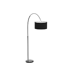 Arc Floor Lamp Modern Standing Lamp for Living Room Dimmable 72” Tall Floor Lamp Stand Up Reading Lamp Over Couch with Hanging Drum Shade Marble Base for Bedroom Reading Study Office