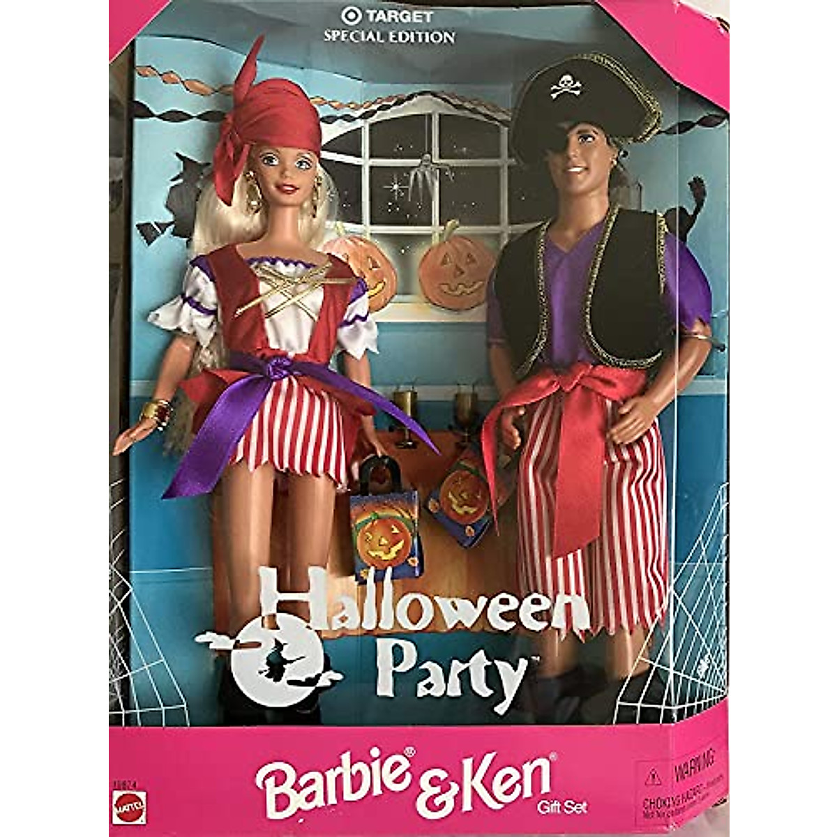 HALLOWEEN PARTY BARBIE & KEN DOLLS Set TARGET Special Edition w Barbie Doll & Ken Doll Dressed as PIRATES (1998)