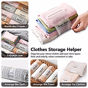 Closet Organizers Storage Belt Self-adhesive Durable PVC Clothes Stacking Organizer Strap for Folded Household Shirt T-shirts Pants Towels Bed Sheets Storage Roll Band Fold Up Organize (9)