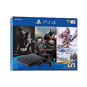 Newest Sony Playstation 4 PS4 1TB HDD Gaming Console Bundle with Three Games: The Last of Us, God of War, Horizon Zero Dawn, Included Dualshock 4 Wireless Controller
