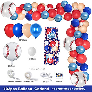 YSHMFEUX Baseball 1st Birthday Party Decorations Supplies, Rookie of The Year 1st Birthday Decorations, 1st Birthday Party Supplies for Boys, 1st Birthday Boy Decorations