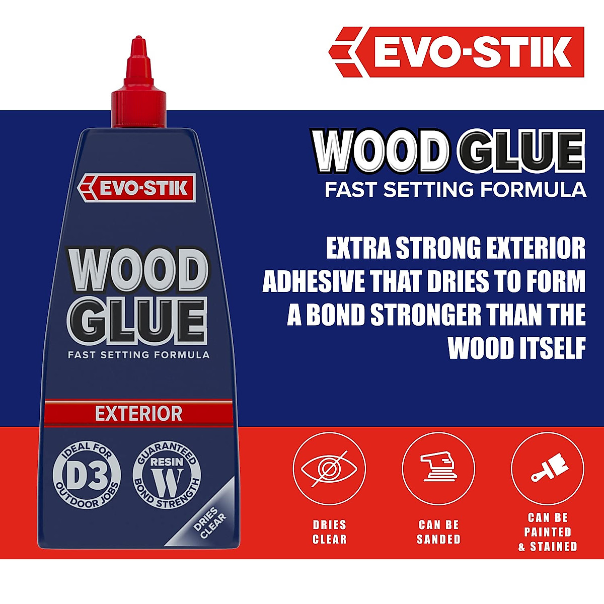 Evo Stik Wood Adhesive Weatherproof - 500ml 717411