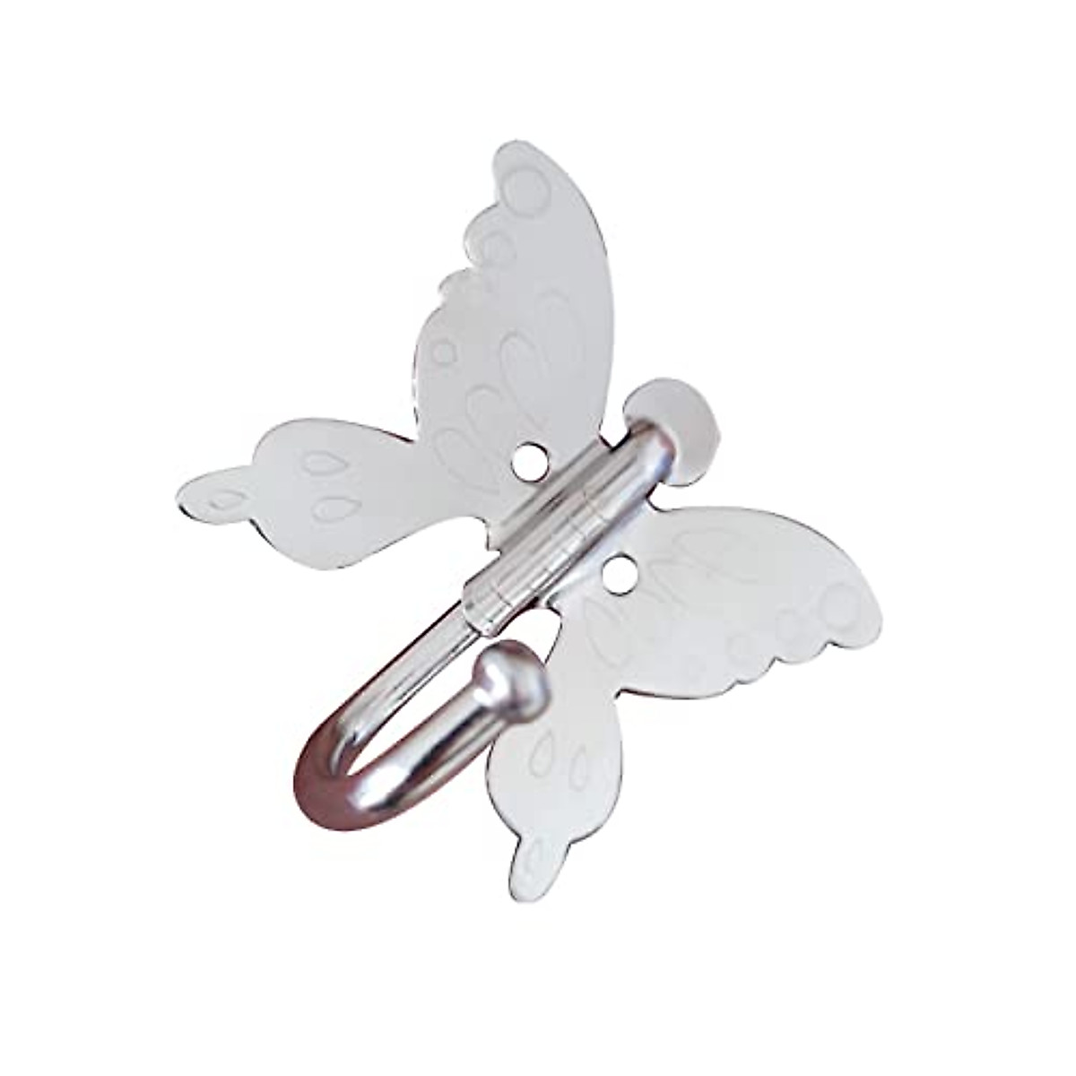 AOLZUNK Butterfly Hook 5 Set Stainless Steel Cute Butterfly Shaped Single Hooks, Coat Hooks, Key Hooks, Wall Hangers Heavy Duty Hooks for Hanging Coat/Hat/Towel/Robe/Bathroom Hooks