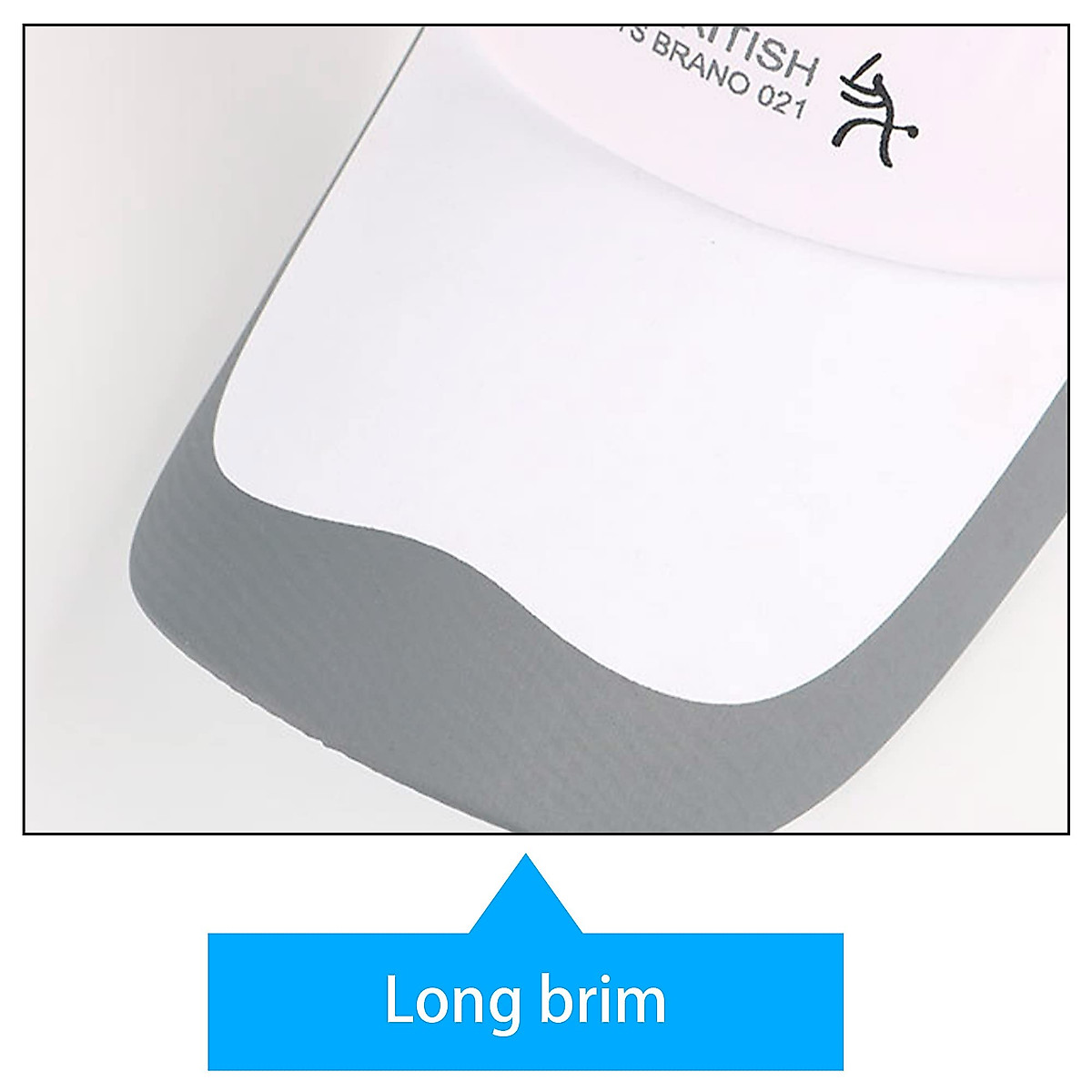 HYSENM Sports Sun Visor for Women and Men Adjustable Sun Cap for Tennis Golf Running Long Brim UV Protection Hats, Black