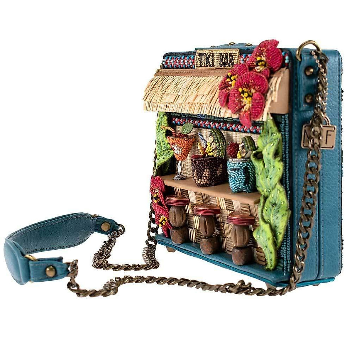 Mary Frances Tiki Bar Womens Crossbody Handbag, Multi,One Size