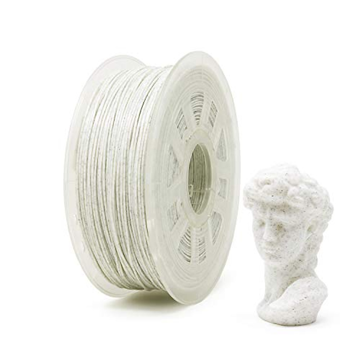 Gizmo Dorks Marble PLA 3D Printer Filament 1.75mm 1kg, White