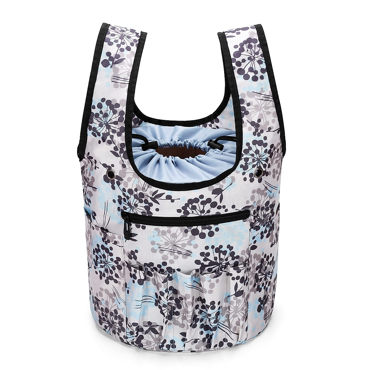 CURMIO Knitting Tote Bag, Yarn Project Wristlet Bag with Drawstring for Knitting Needles, Crochet Hooks and Supplies, Dandelion (Bag Only)