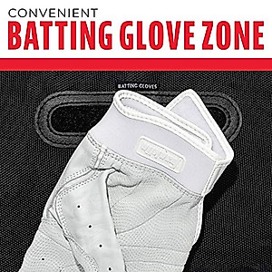 Franklin Sports Traveler Roller - Baseball and Softball - Equipment Bag - Compartment- Black - 1680D Polyester - Water Resistant- Black