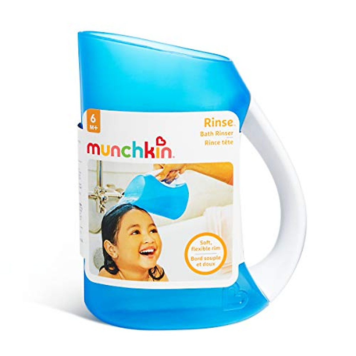 Munchkin Soft Rim Shampoo Rinser with Easy-Grip Handle, Blue